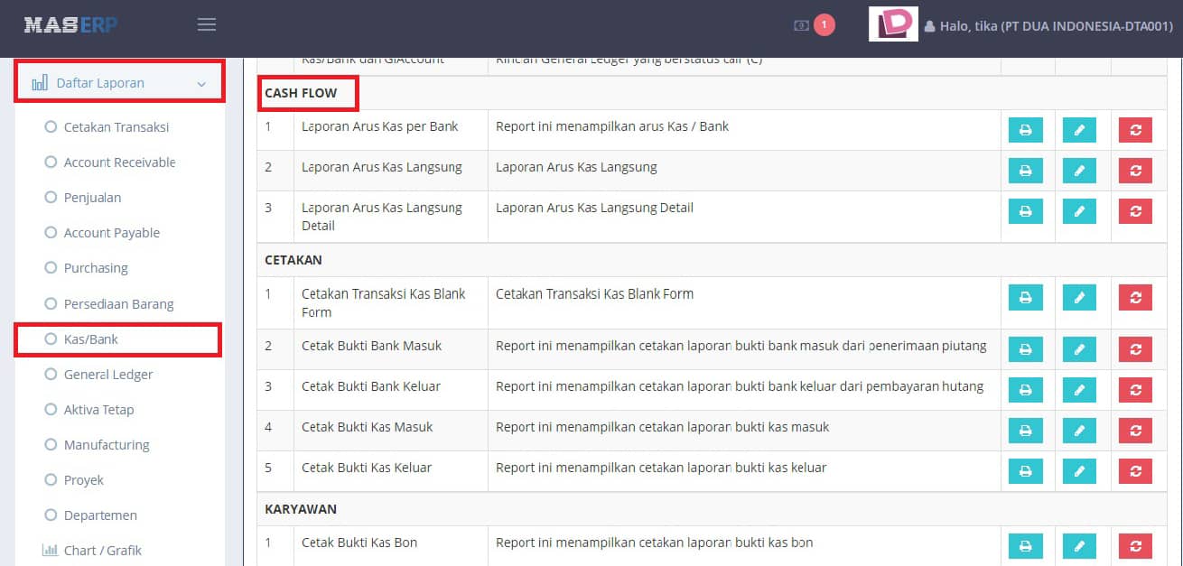 Aktivitas di Laporan Arus Kas dan Cara Membuat di Sistem ERP