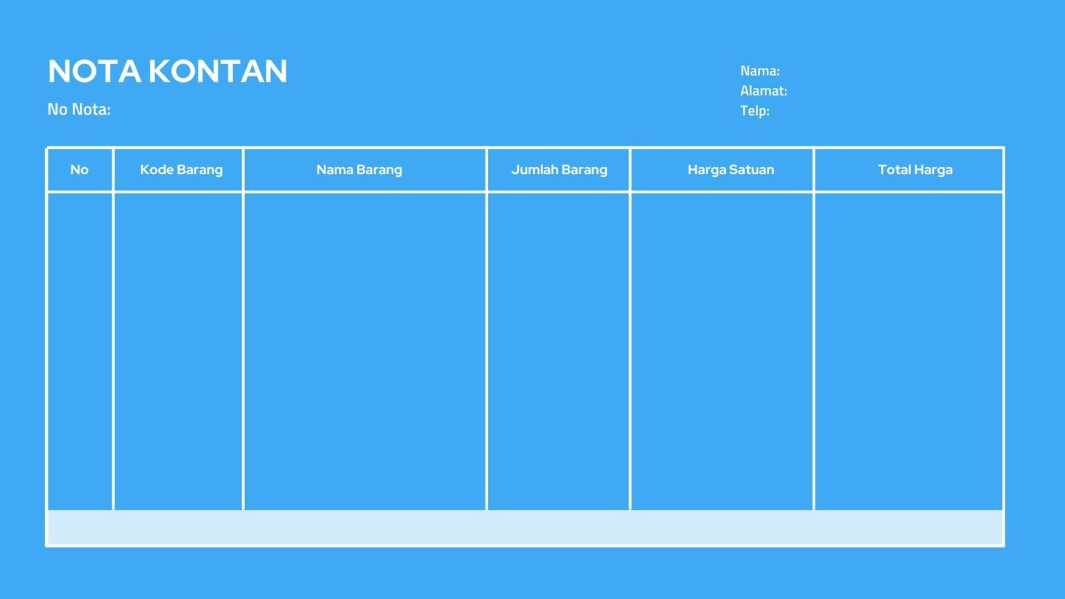 6 Langkah Praktis Membuat Nota Kontan Secara