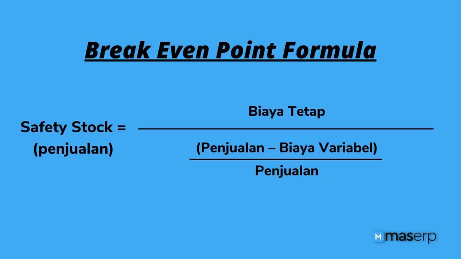 BEP Adalah Break Even Point. Ini Rumus dan Contohnya!