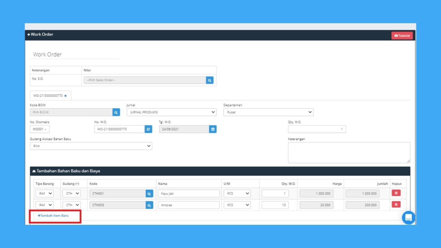 Cara Membuat Work Order dan Rekomendasi Softwarenya