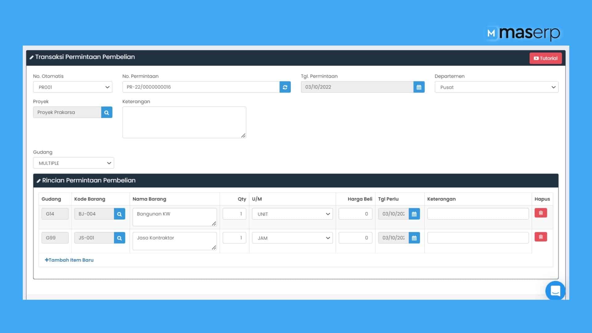 Purchase Quotation dan Rekomendasi Softwarenya